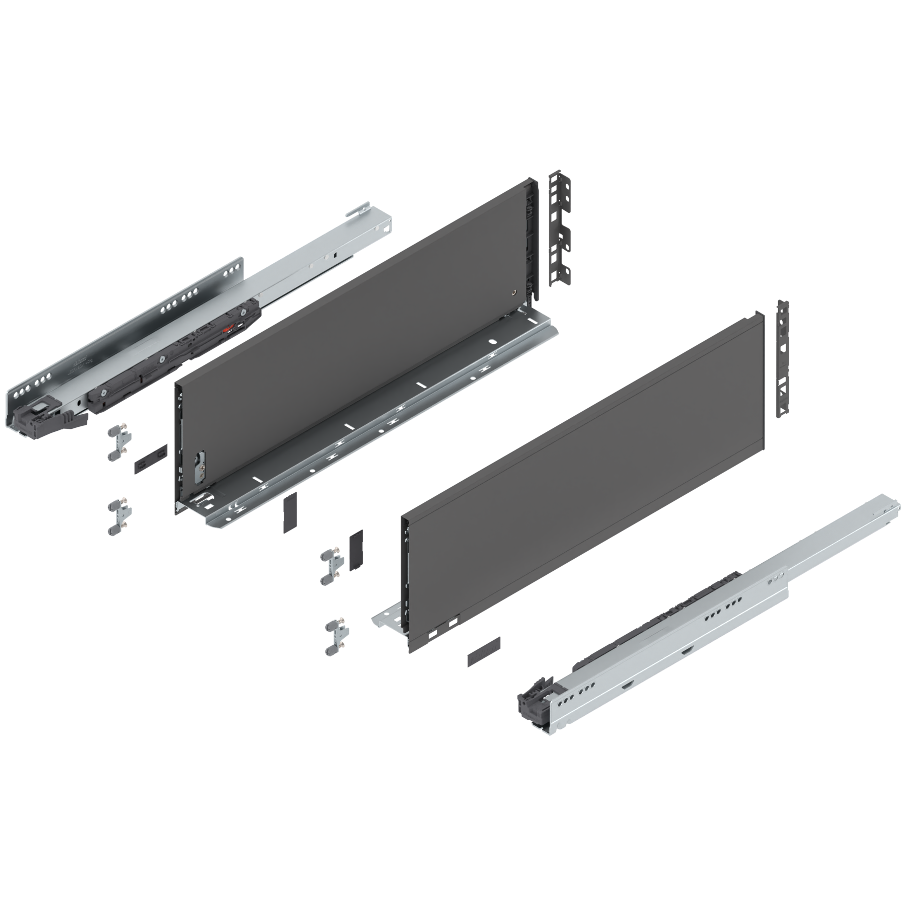 LEGRABOX pure complete set drawer height C (193.0 mm) | Blum